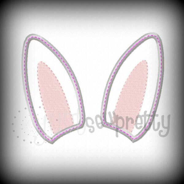 Bunny Ears 4 Monogram Easter Embroidery Applique Design - Etsy