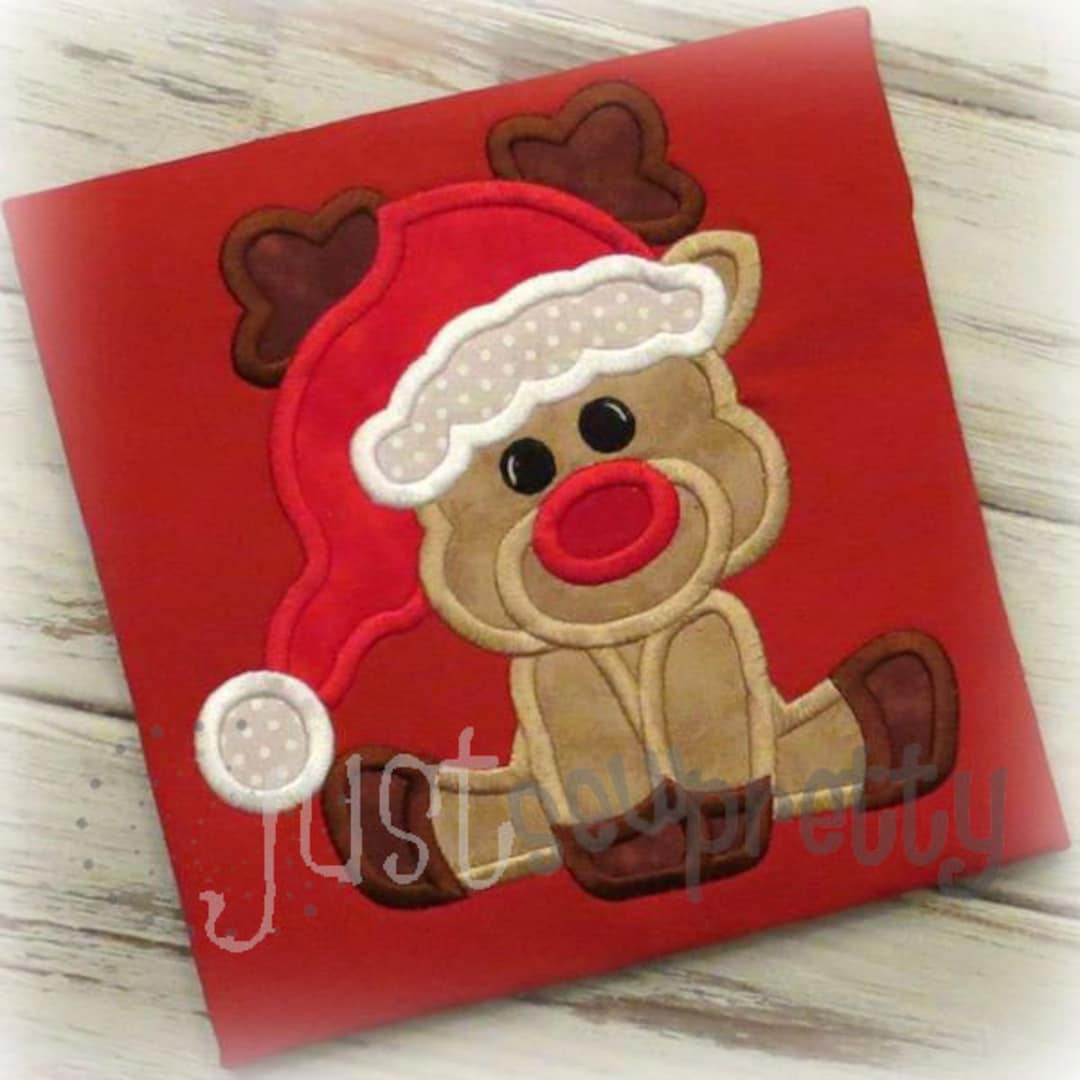 Deer Rudy Boy Reindeer Embroidery Applique Design - Etsy