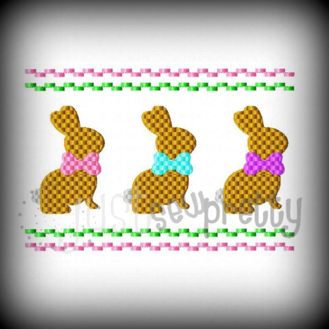 Chocolate Bunnies Easter Machine Smocked Embroidery Design - Etsy