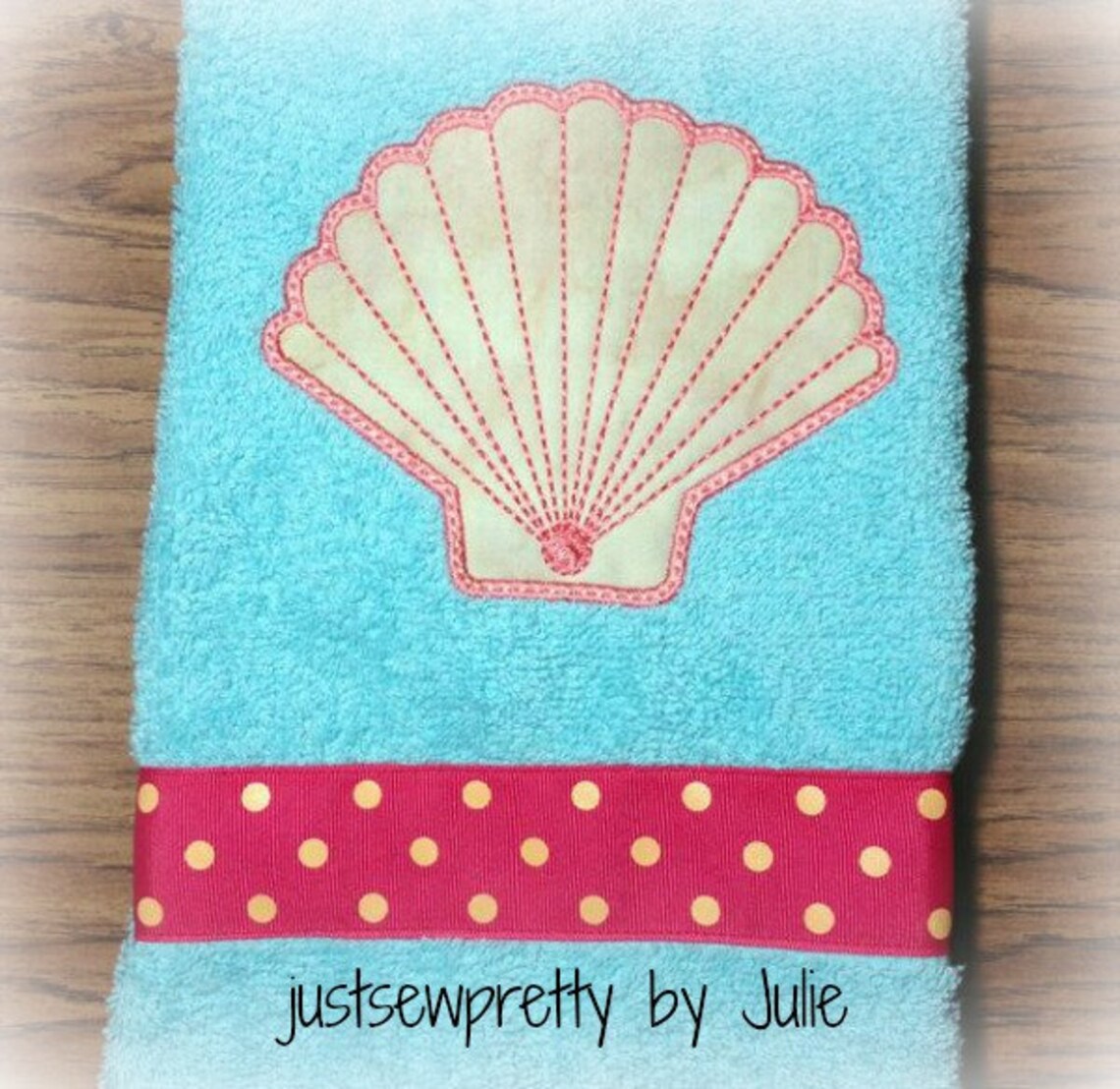 Scallop Shell Embroidery Applique Design | Etsy