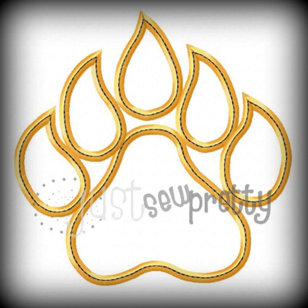 Five Claw Pawprint Embroidery Applique Design - Etsy