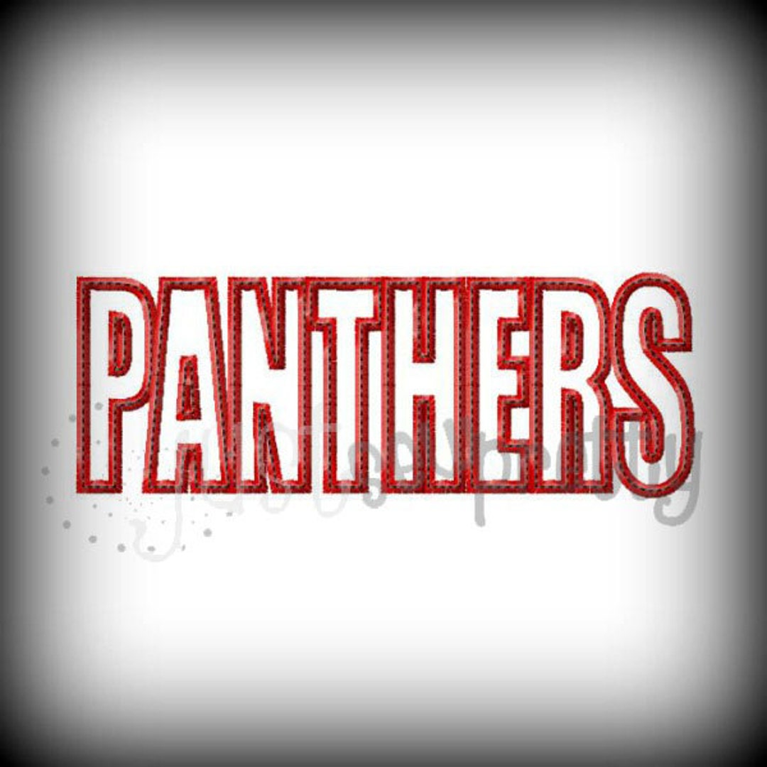 Panthers Word Embroidery Applique Design - Etsy