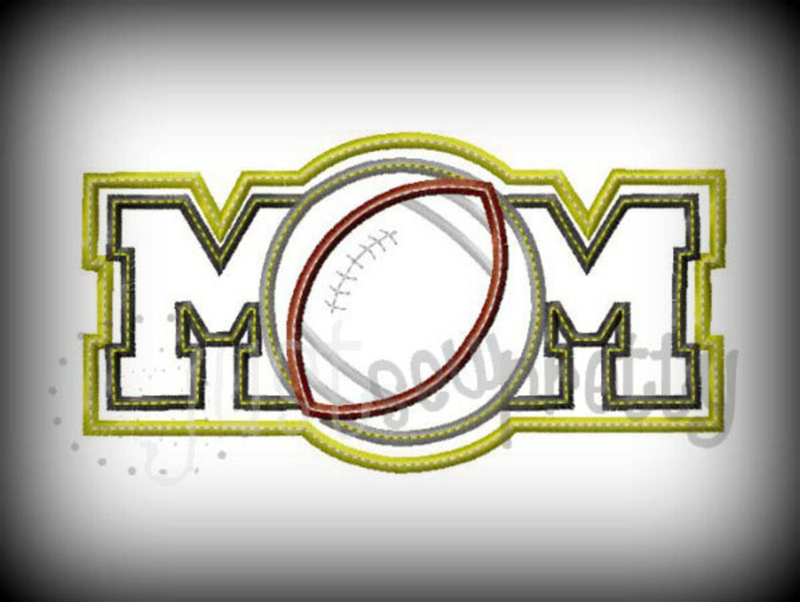 Football Mom Embroidery Applique Design - Etsy