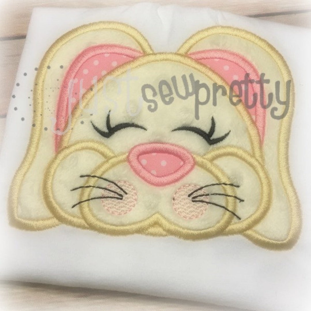 Flopsy Bunny Face Easter Embroidery Applique Design - Etsy
