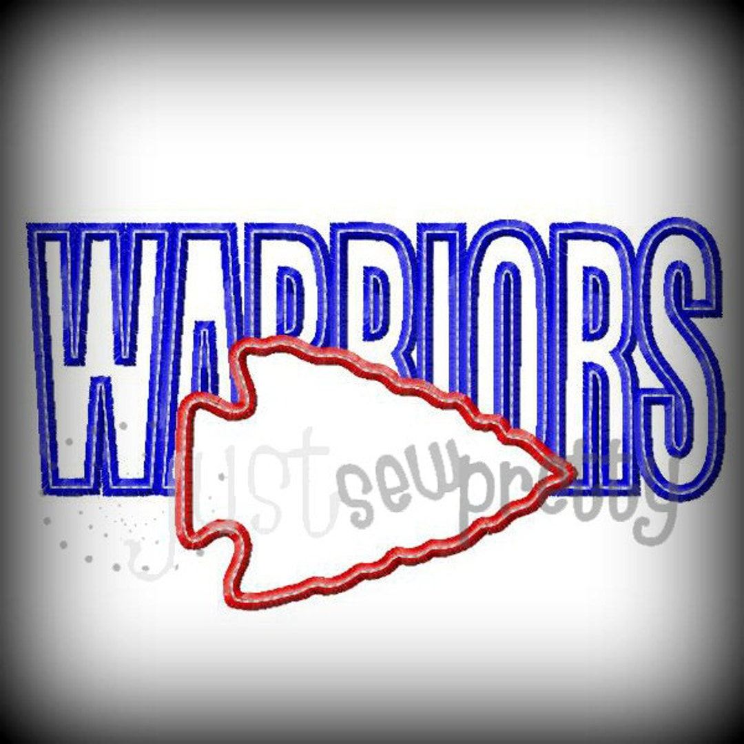 Warriors Arrowhead Embroidery Applique Design - Etsy