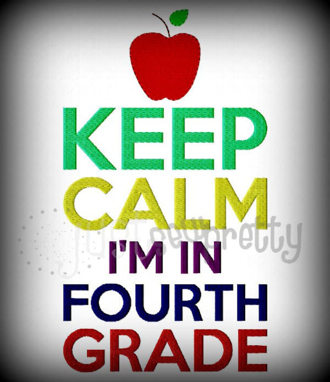 Keep Calm I'm in Fourth Grade Machine Embroidery Design - Etsy