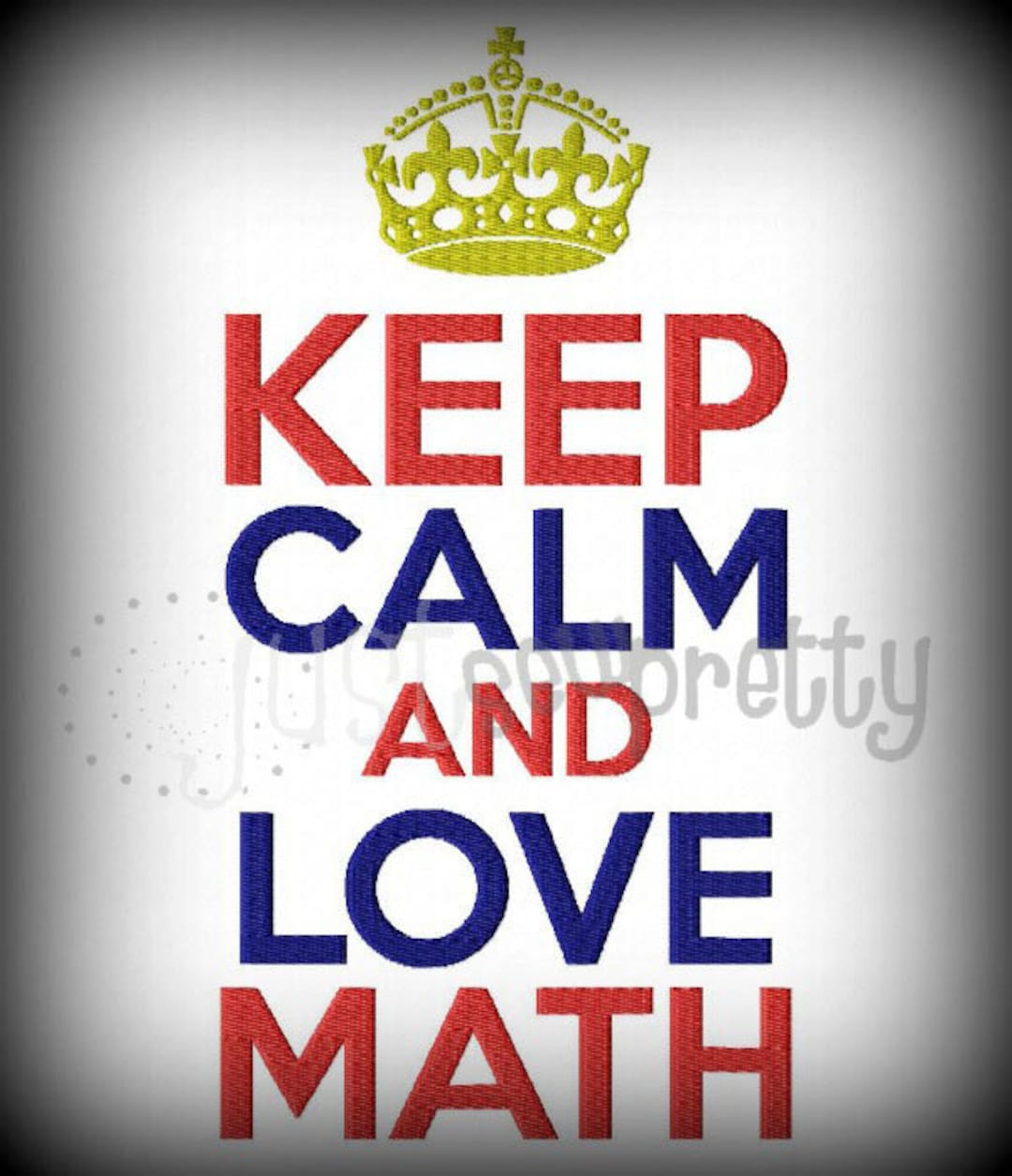 Keep Calm Love Math Embroidery Applique Design - Etsy