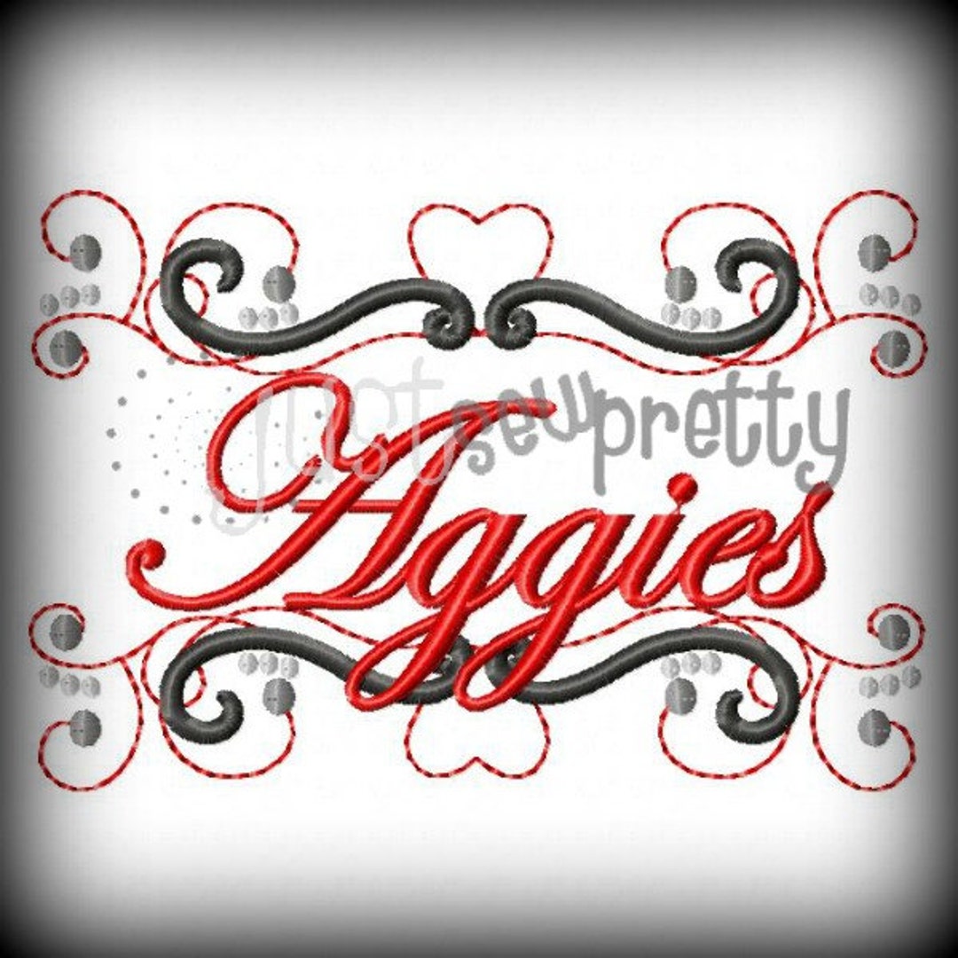 Aggies Pride Embroidery Design - Etsy