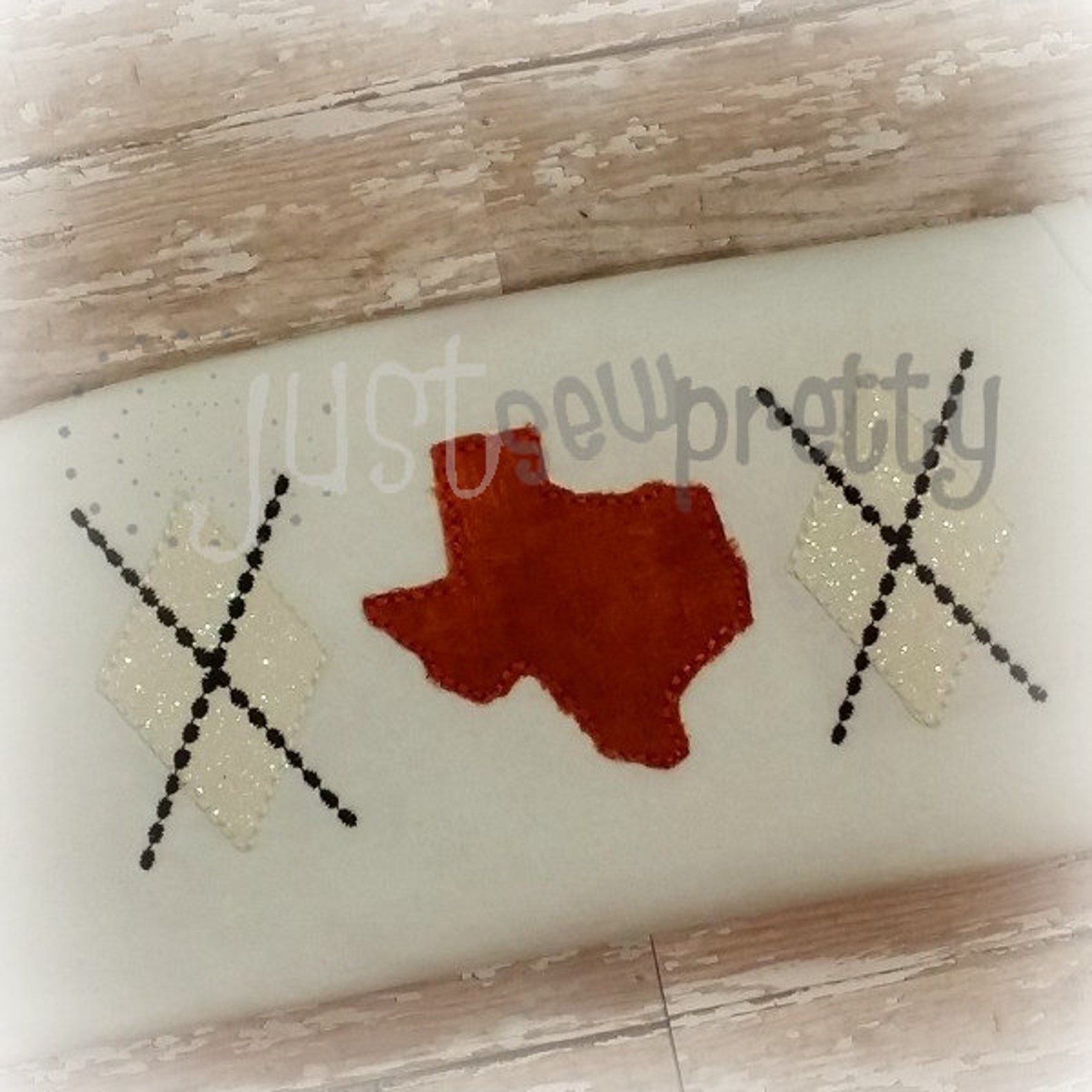 Texas Redwork Embroidery Applique Design | Etsy