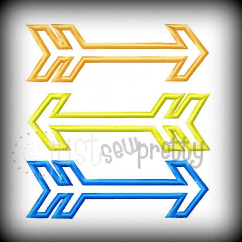 Arrow Trio Embroidery Applique Design | Etsy