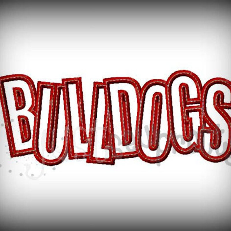Bulldog Cheerleader Applique - Etsy