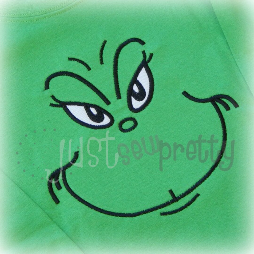 Mean Face Embroidery Applique Design - Etsy