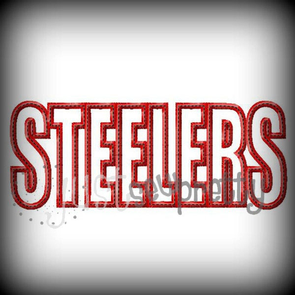 Steelers Word Embroidery Applique Design - Etsy