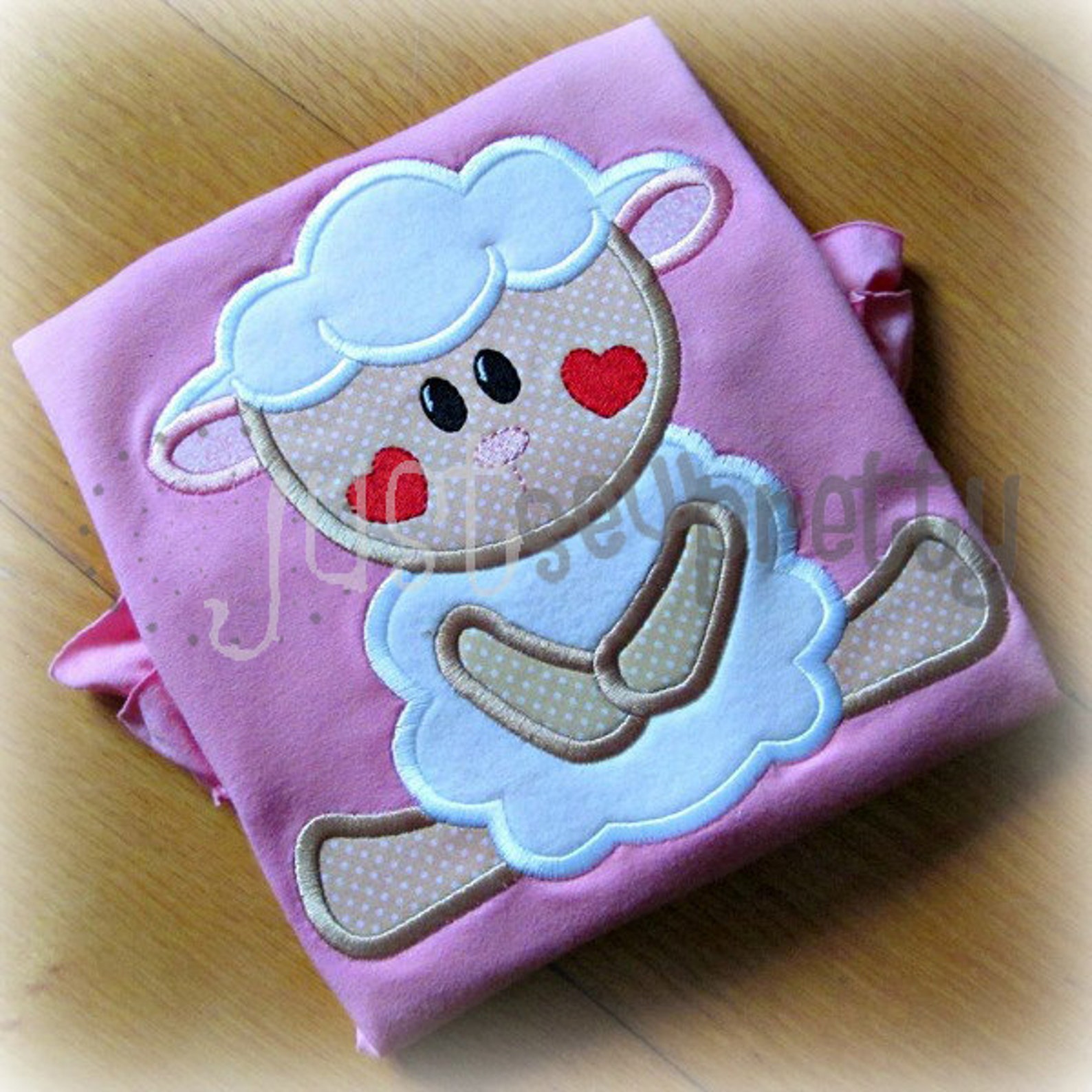 Cute Ewe Heart Cheeks Embroidery Applique Design - Etsy