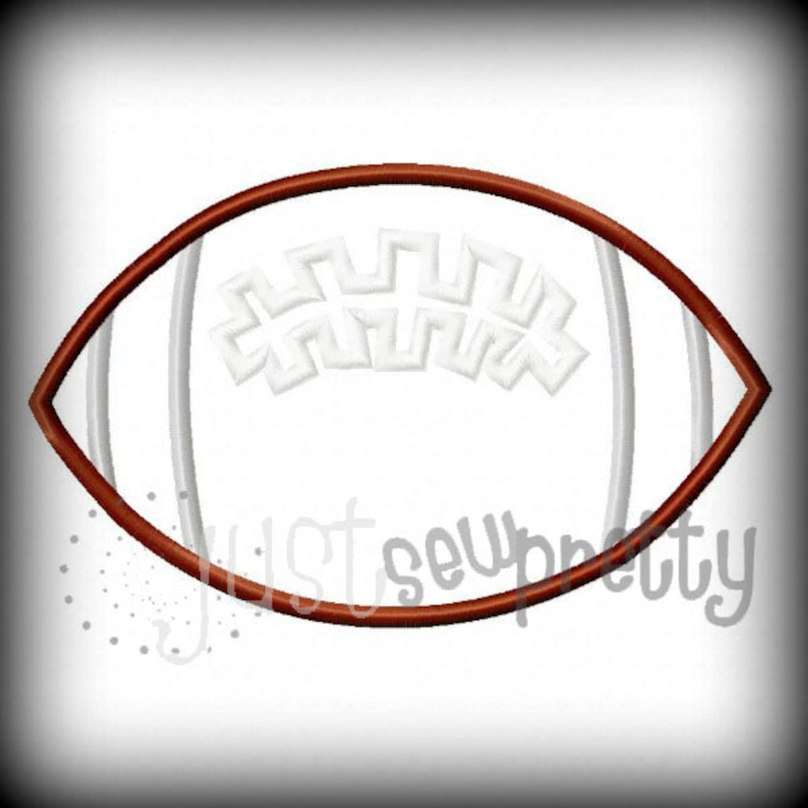 Football Embroidery Applique Design - Etsy