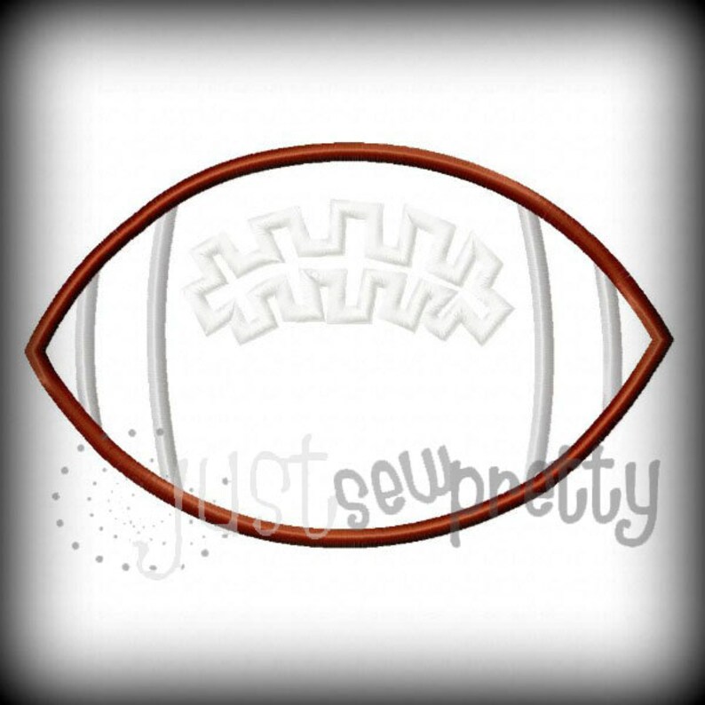 Football Embroidery Applique Design - Etsy