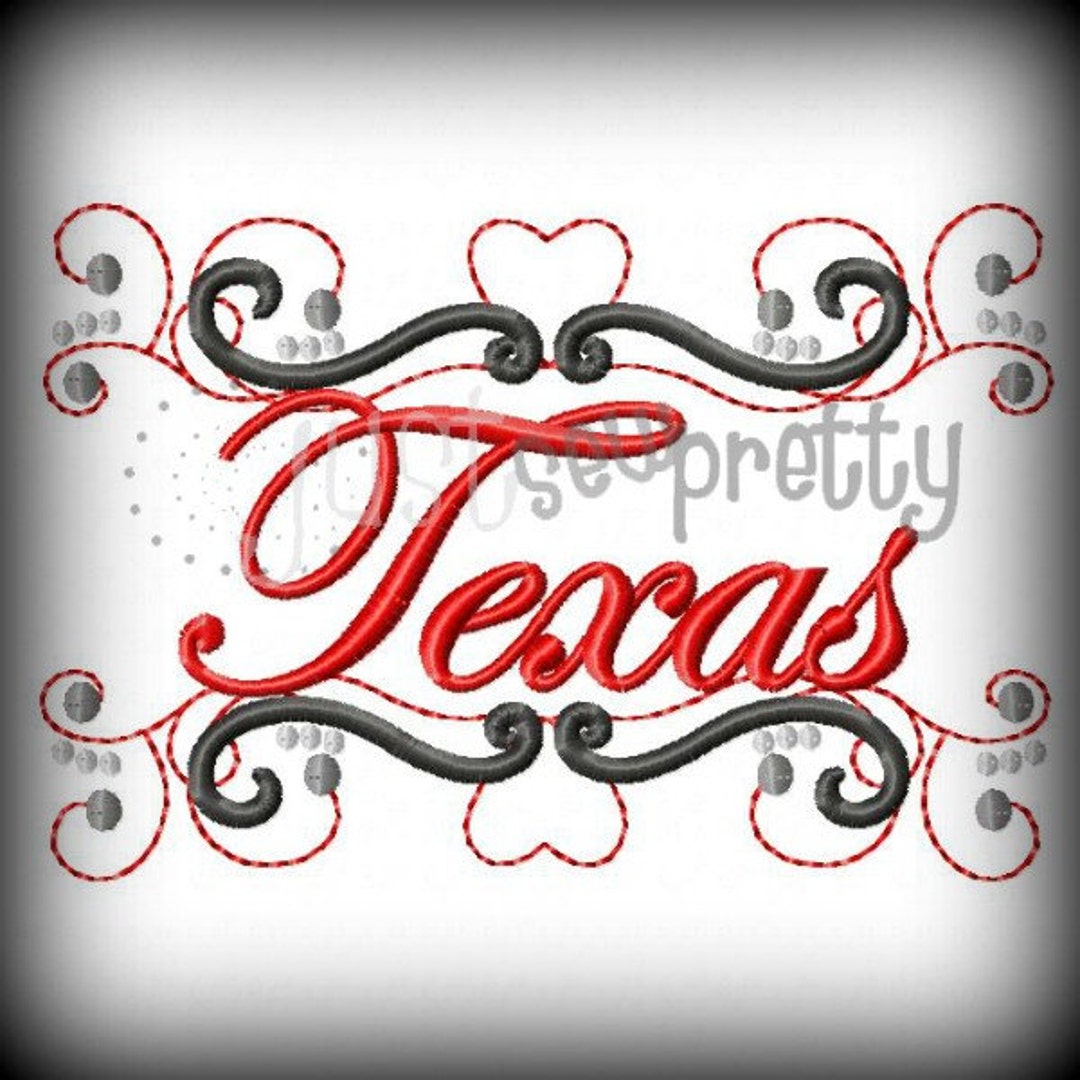 Texas State Pride Embroidery Design - Etsy