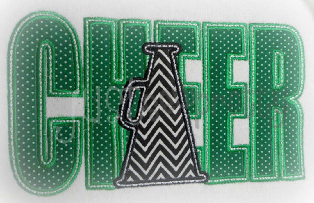 Cheer Sillouette Embroidery Applique Design - Etsy