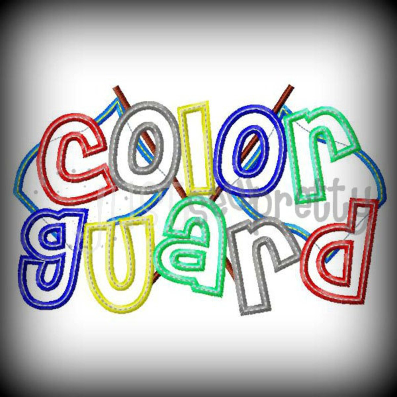 Color Guard Flags Embroidery Applique Design - Etsy