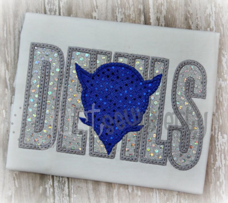 Devils Silhouette Embroidery Applique Design - Etsy