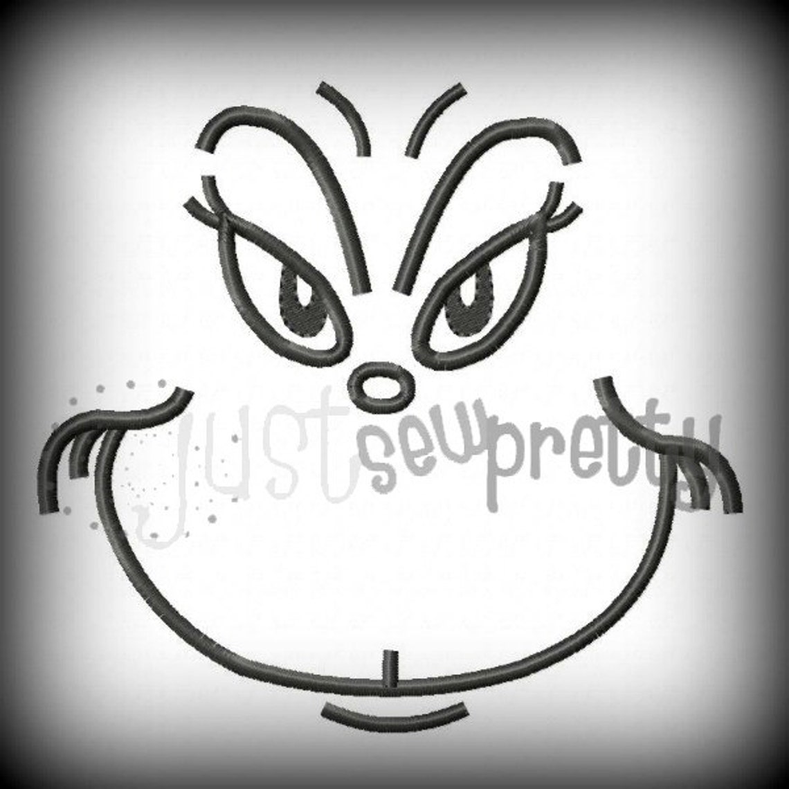 Mean Face Embroidery Applique Design - Etsy