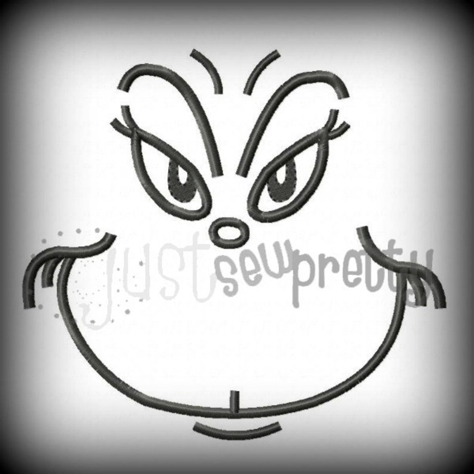 Mean Face Embroidery Applique Design - Etsy