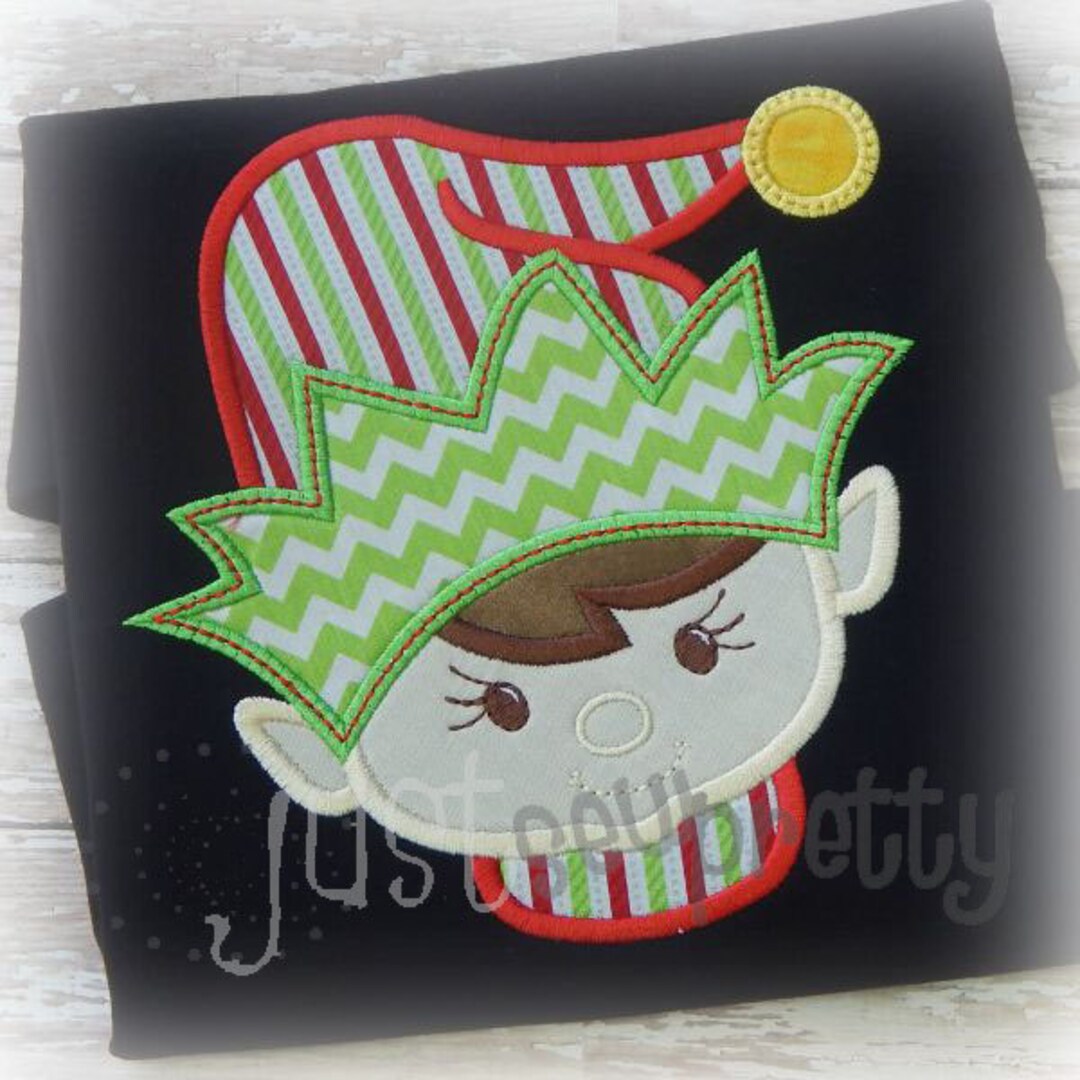 Boy Elf Face Embroidery Applique Design - Etsy