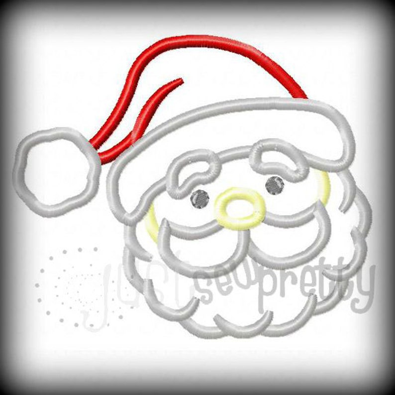 Cute Santa Embroidery Applique Design - Etsy