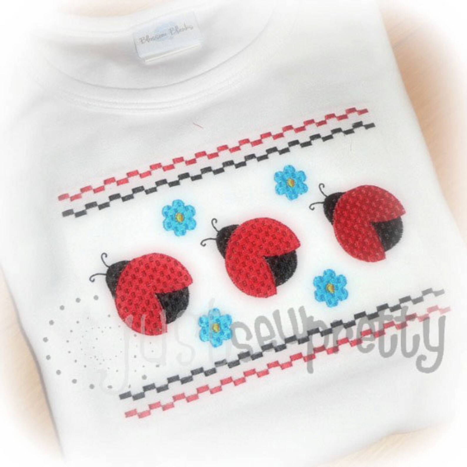 Ladybug Machine Smocked Embroidery Design | Etsy