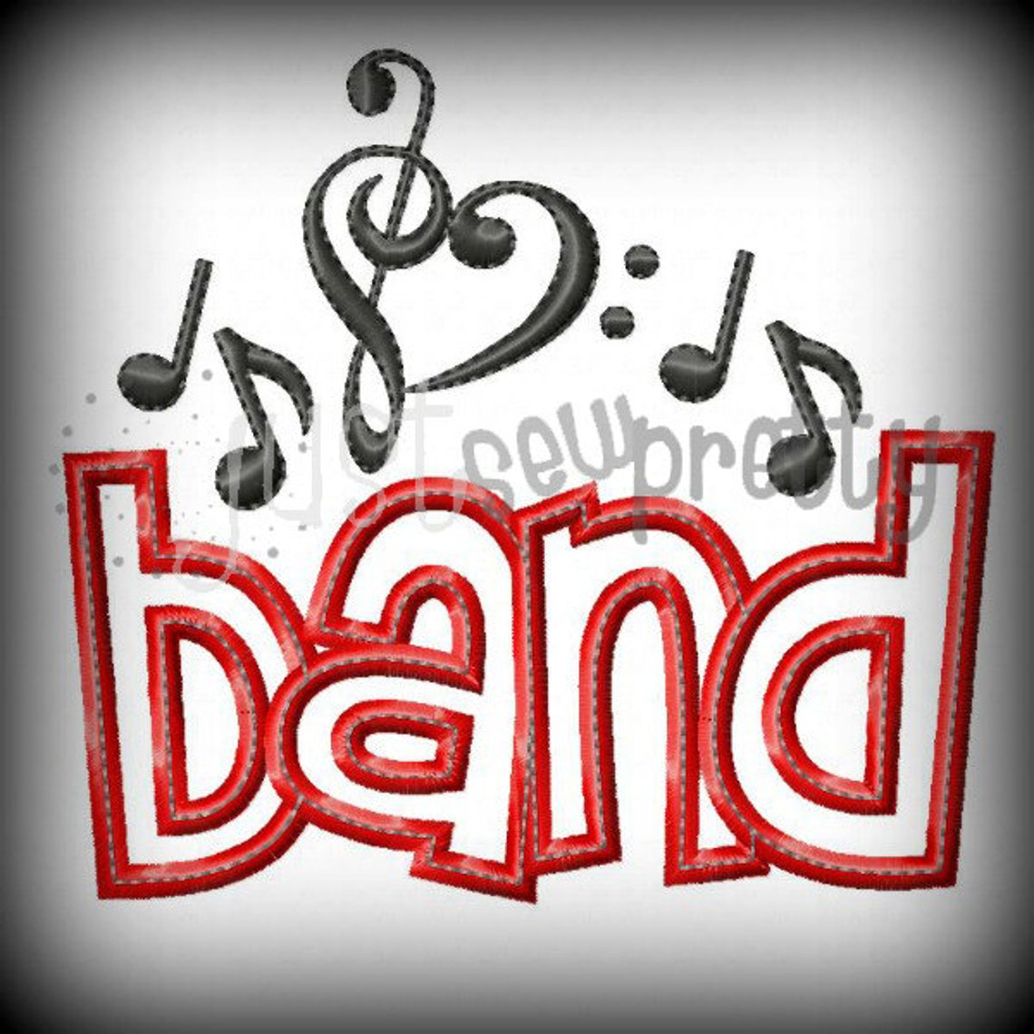 Band Music Embroidery Applique Design - Etsy