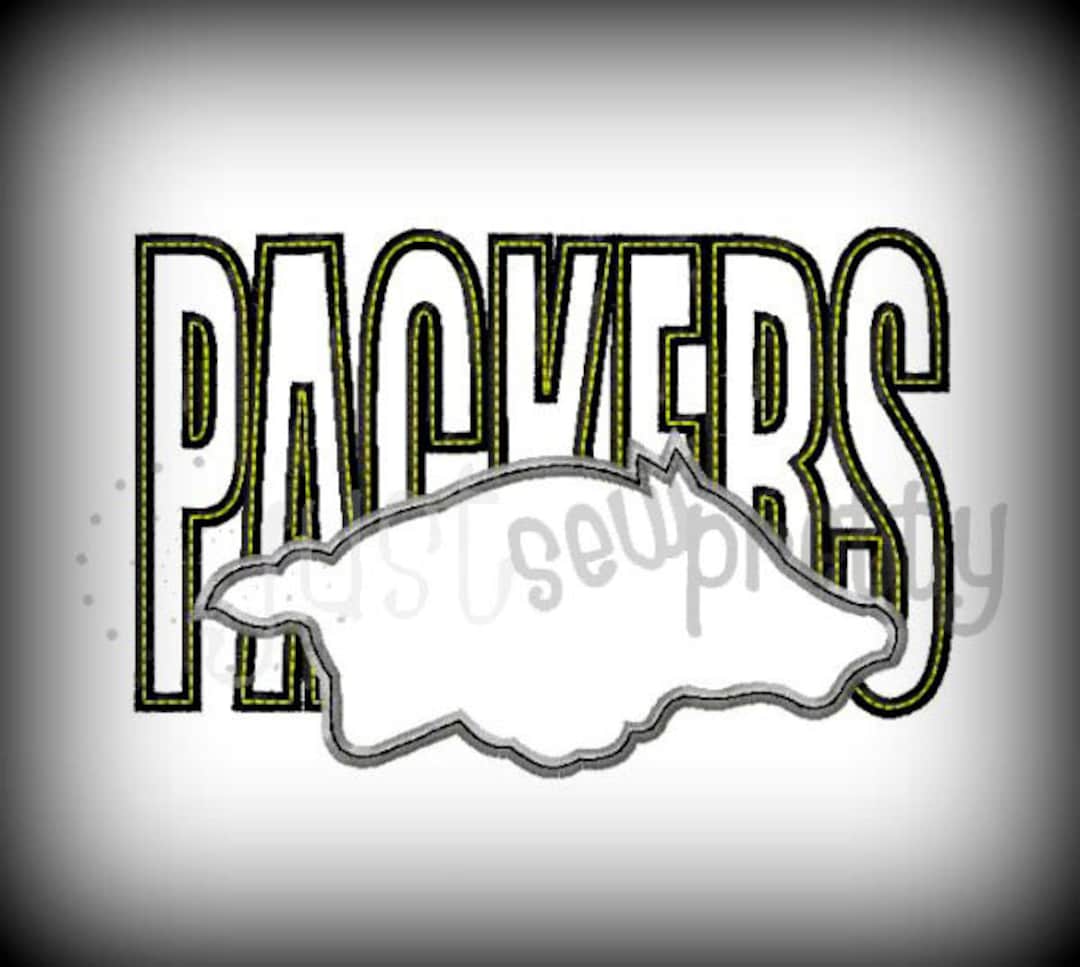 Packers Hog Embroidery Applique Design - Etsy