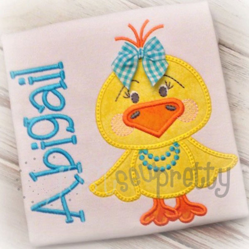 Little Chick Girl Embroidery Applique Design - Etsy