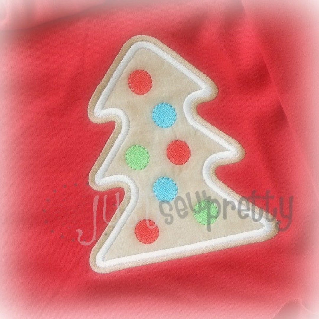 Gingerbread Sugar Cookie Christmas Tree Embroidery Applique Design - Etsy