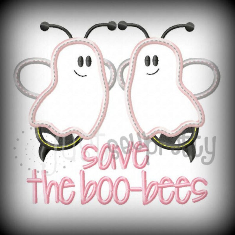 Save the Boo Bees BC Embroidery Applique Design - Etsy