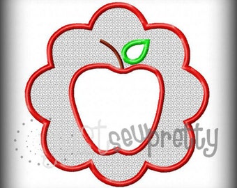 Apple Embroidery Design, Apple Embroidery, Apple Embroidery Design Mini ...