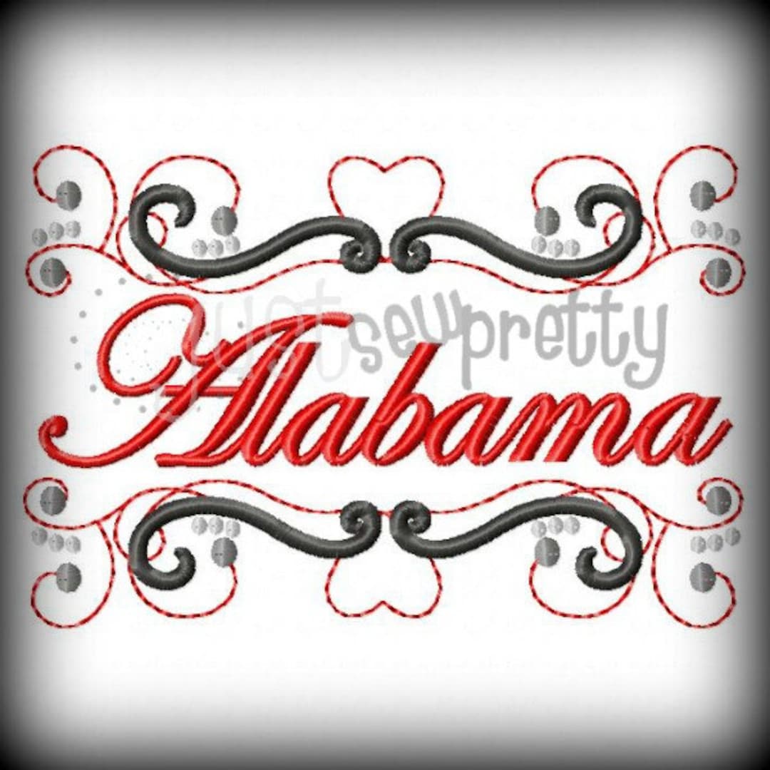 Alabama State Pride Embroidery Design - Etsy