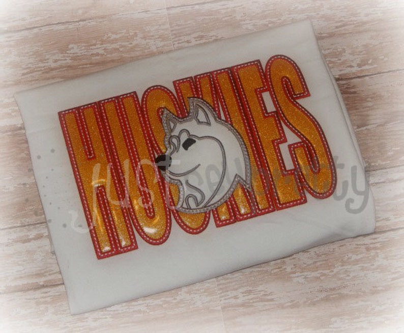 Huskies Sillouette Embroidery Applique Design - Etsy