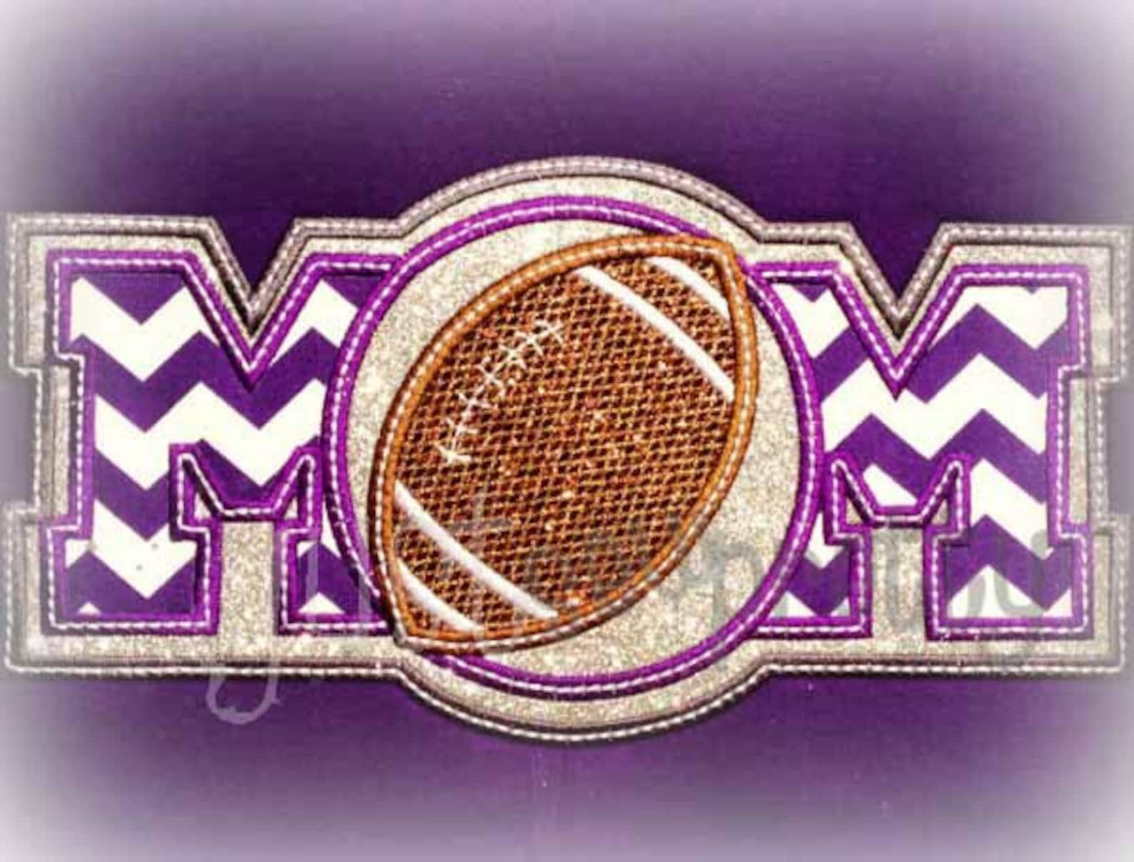 Football Mom Embroidery Applique Design - Etsy