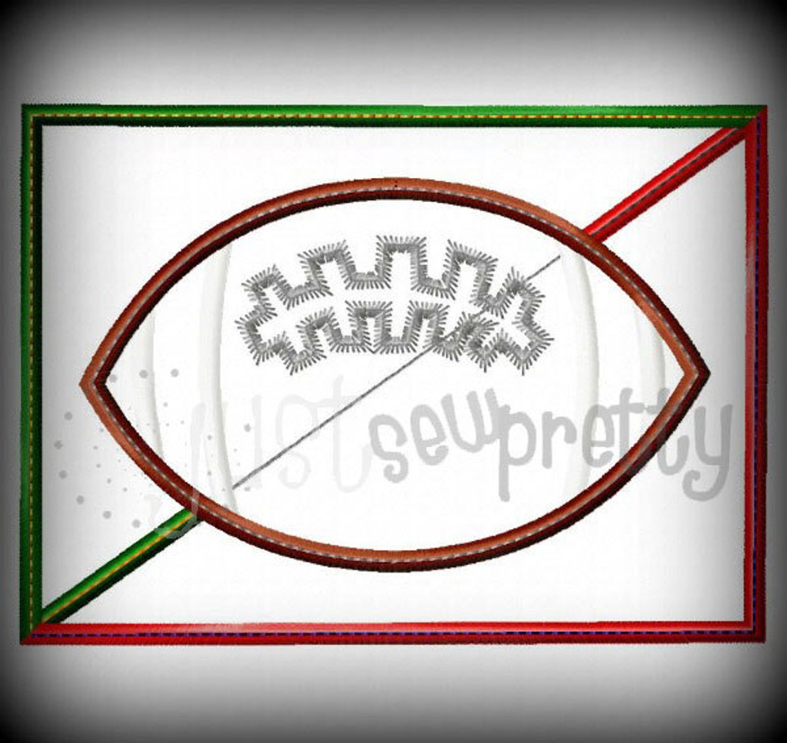 House Divided Football Embroidery Applique Design - Etsy