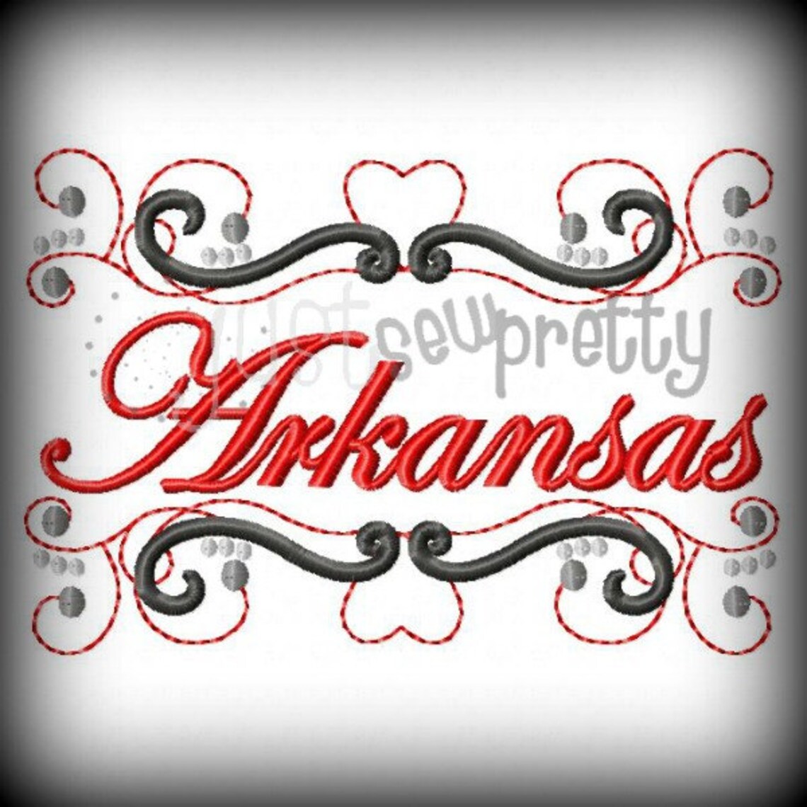 Arkansas State Pride Embroidery Design | Etsy