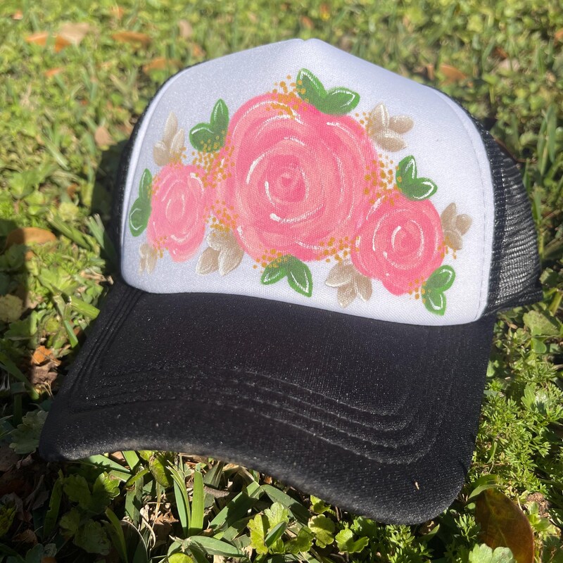 Pink Flower Hat - Etsy