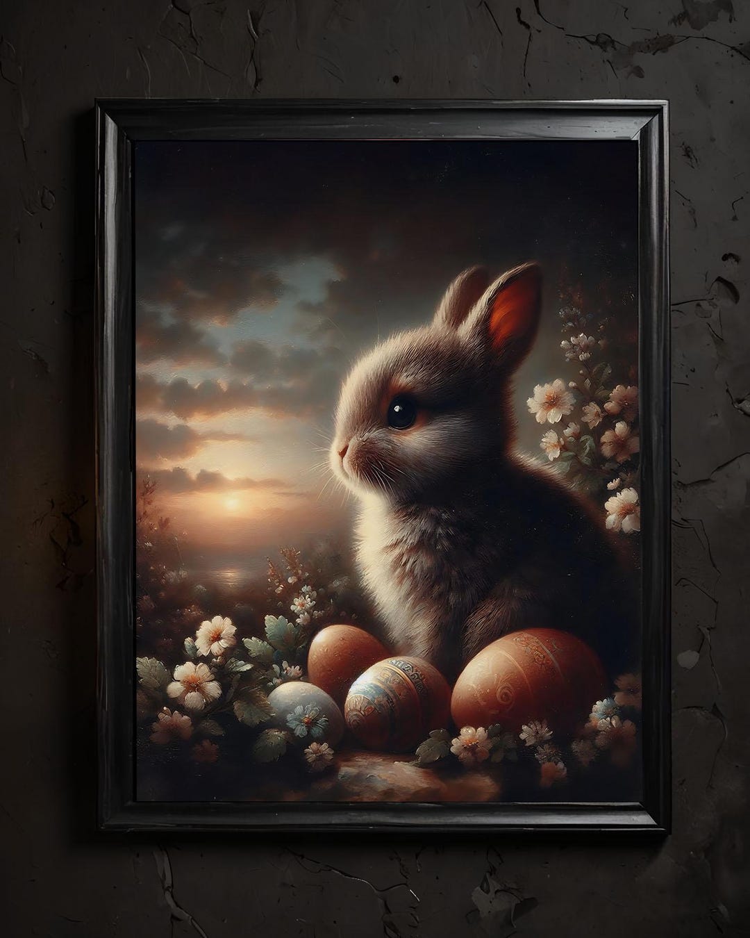 Vintage Easter Bunny Art Print, Digital Download, Easter Decor, Bunny ...