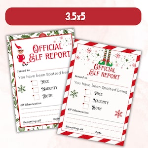 Editable Elf Report Card Printable, Elf Reports, Christmas Elf Report ...