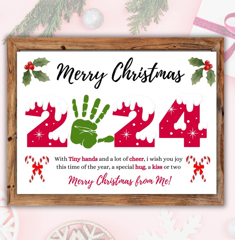 Christmas Handprint Art Craft , Kids Toddlers Handprint Craft ...