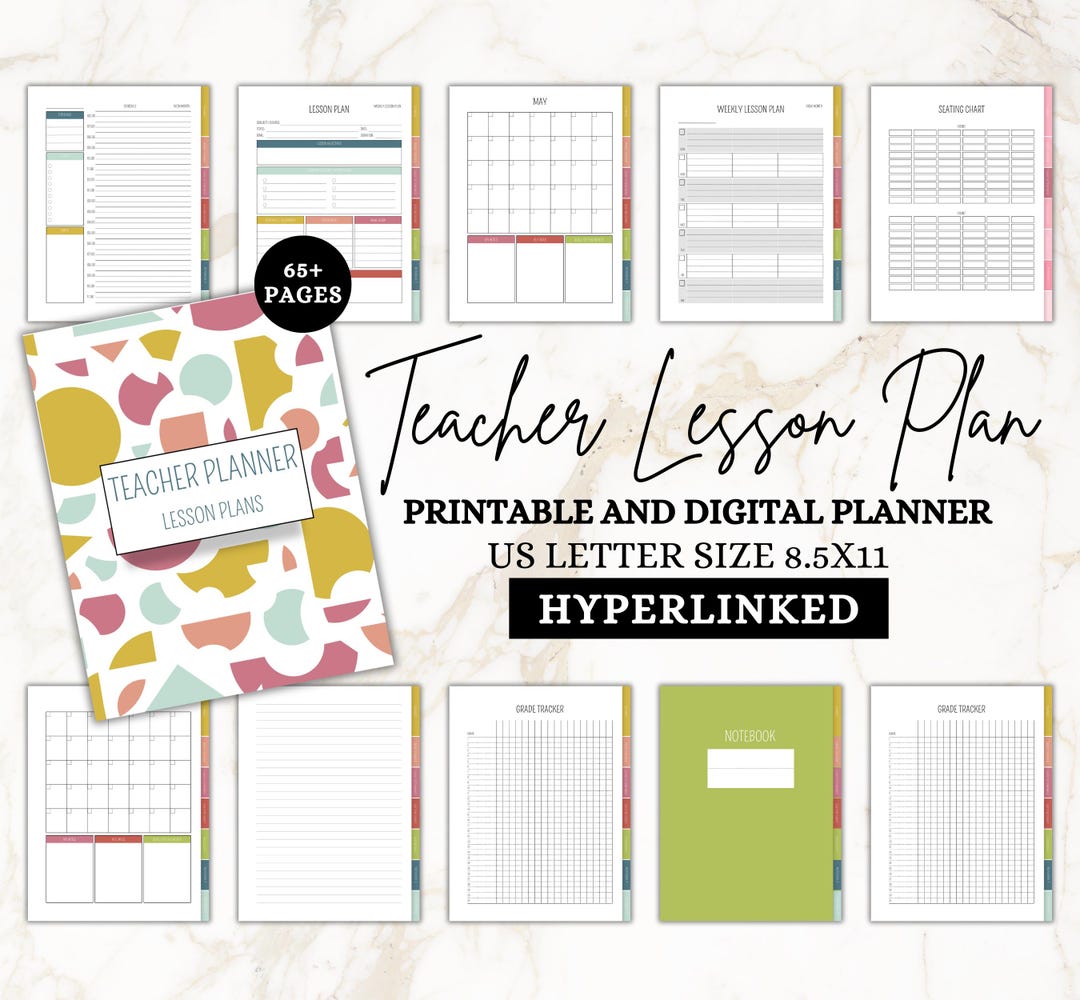 Digital Teacher Planner, 2024 2025, Academic Planner, Lesson Planner ...