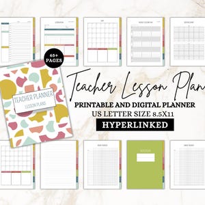Digital Teacher Planner, 2024 2025, Academic Planner, Lesson Planner ...