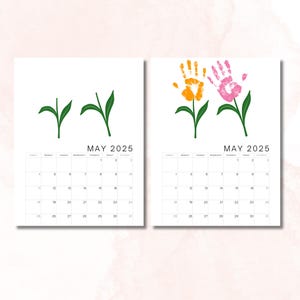 2025 Handprint Calendar - Printable Handprint Craft - Handprint ...