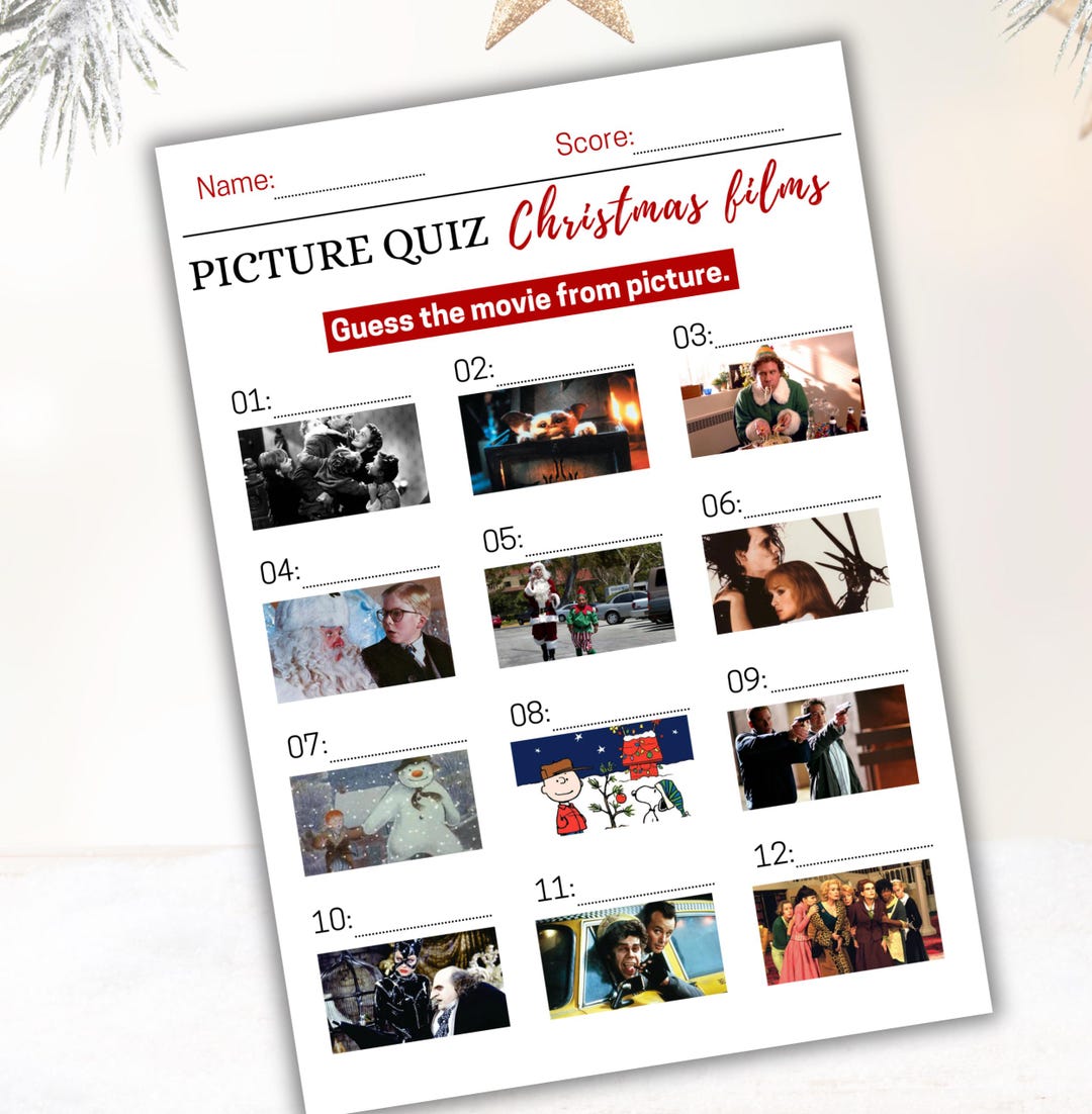Printable Christmas Films Picture Quiz With Answers, Picture Round Quiz ...