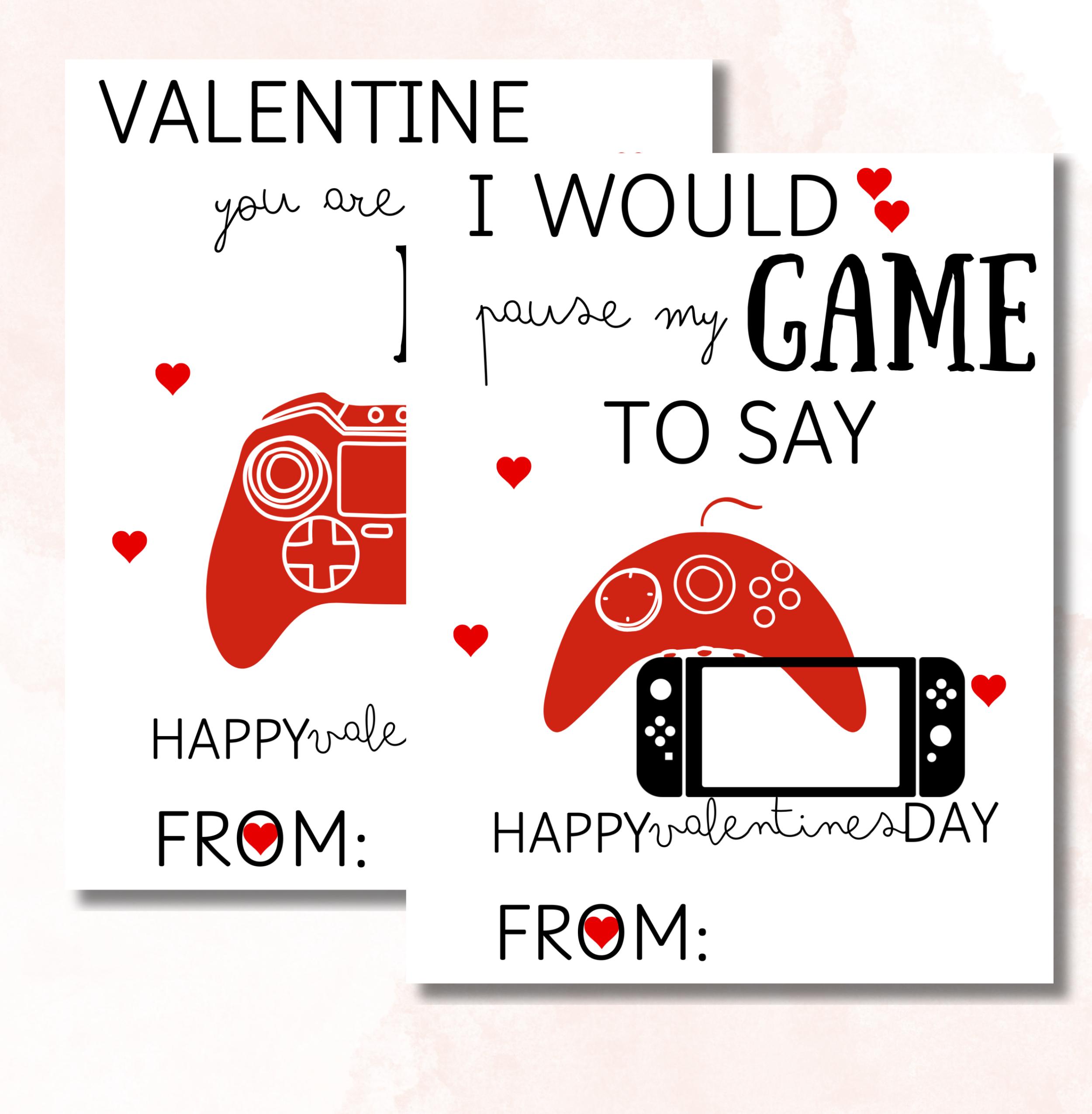 Printable Gamer Valentines Cards, Video Game Valentines Cards for Kids ...