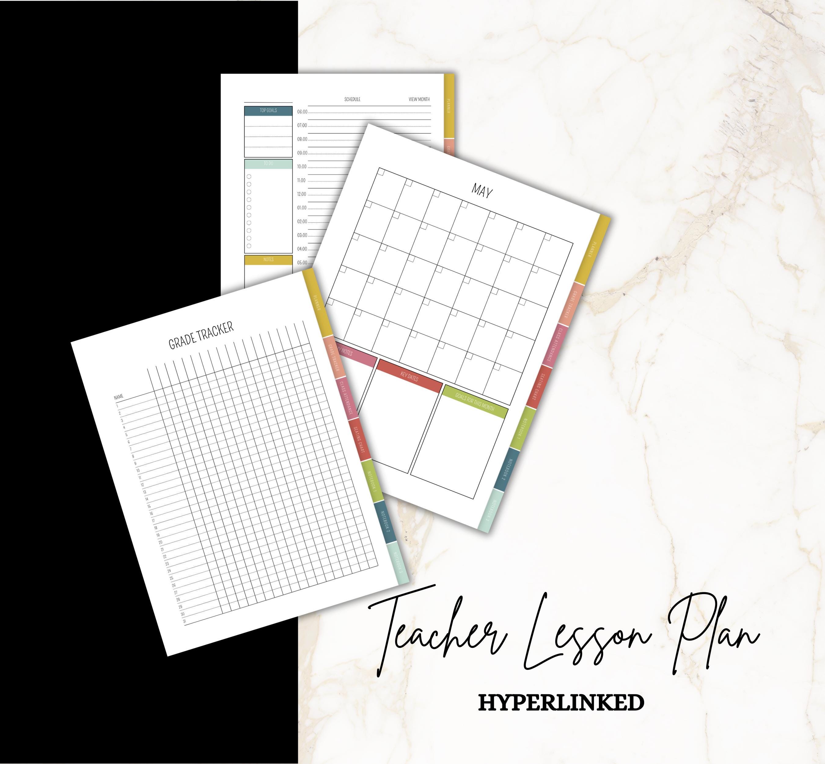 Digital Teacher Planner, 2024 2025, Academic Planner, Lesson Planner ...